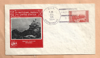 U.S.S. CORMORANT JUL 24,1934 WASH DC / GRAND CANYON ARIZ NAVAL COVER | eBay