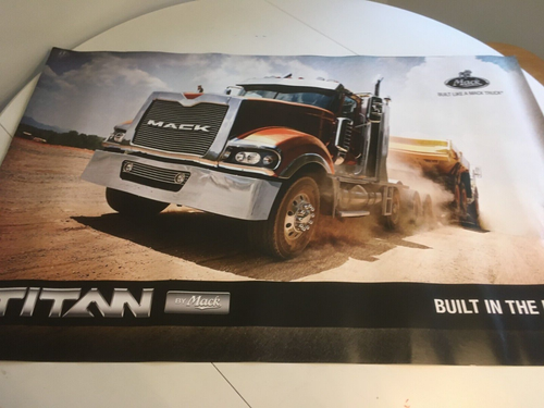 Vintage Lot Of (2) Two Mack Truck Posters Print Wall Art 24x36 Unframed ...