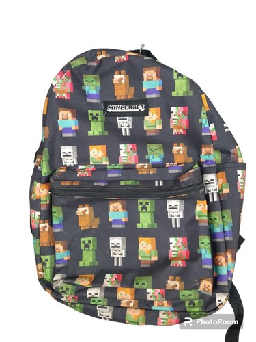 MINECRAFT Kids 16" Backpack Gamer School Weekend Book Bag Lightweight ...
