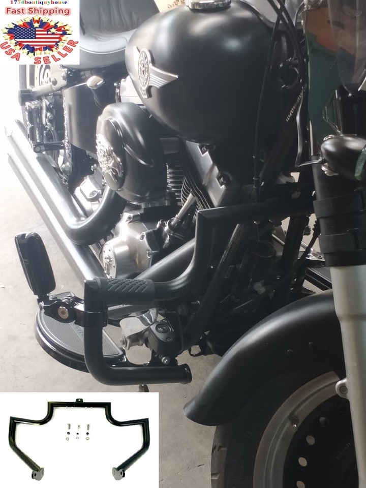 NEW ENGINE GUARD HIGHWAY CRASH BAR HARLEY FATBOY HERITAGE DELUXE ...