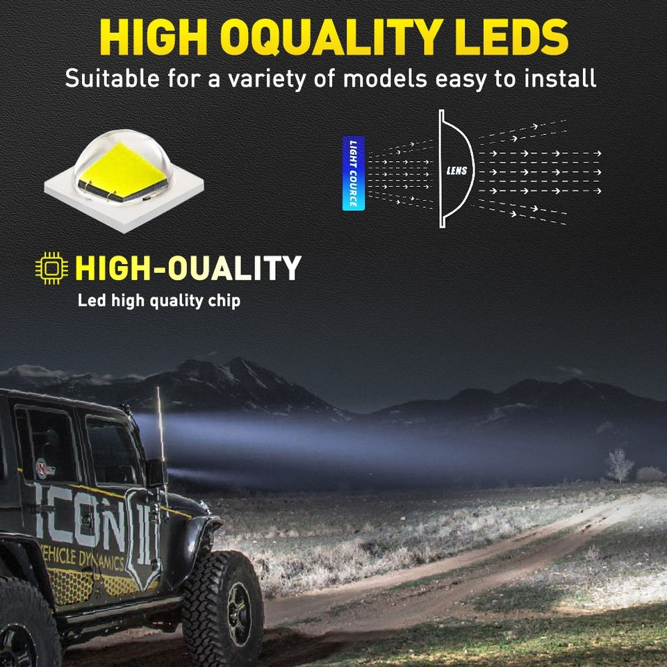 7"inch Slim LED Work Light Bar Single Row Spot Flood Offroad Driving ...