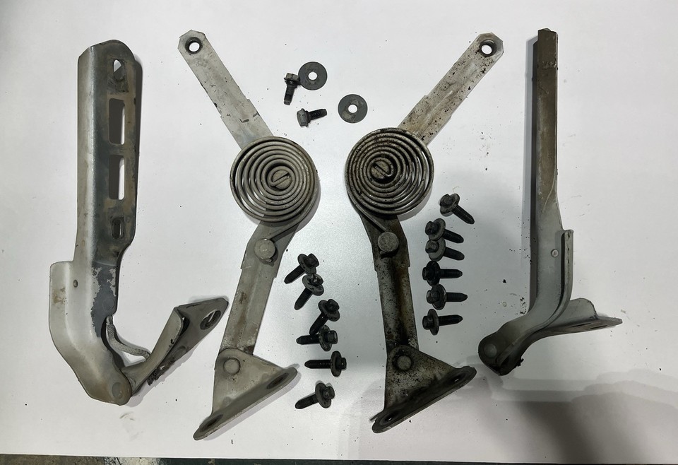 87 - 97 FORD OBS F150 BRONCO F250 F350 HOOD HINGES & SPRINGS SET OEM ...