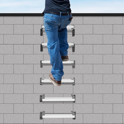 Firm Wall Mounted Ladders Window Well Egress Ladder Adjustable Escape ...