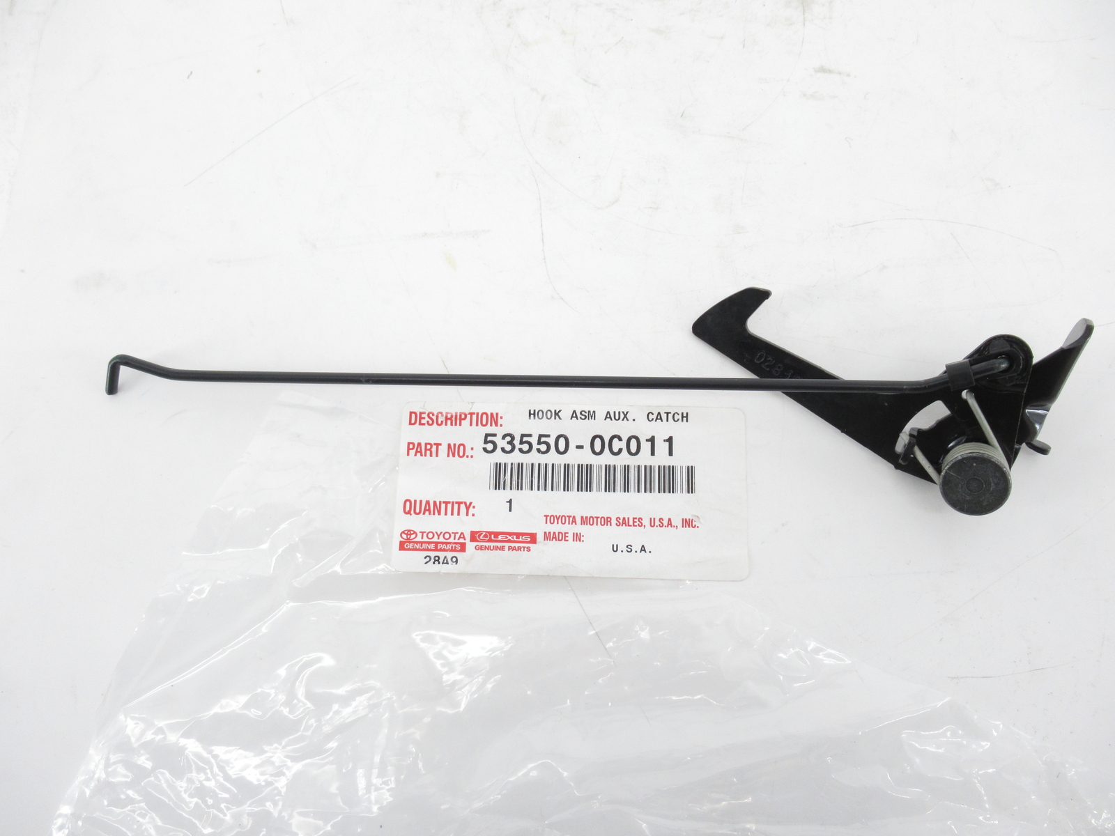 Genuine OEM Toyota 53550-0C011 Auxiliary Hood Catch Hook Lock 2003-2006 ...