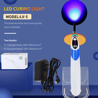 Dentist Wireless Cordless LED Cure Curing Light Lamp 1800mw Dental Cure ...