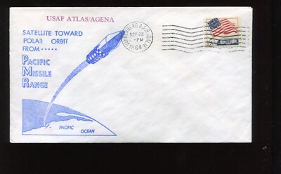 USAF ATLAS/AGENA SATELLITE LAUNCH SEP 23 1964 VANDENBERG AFB COVER ...