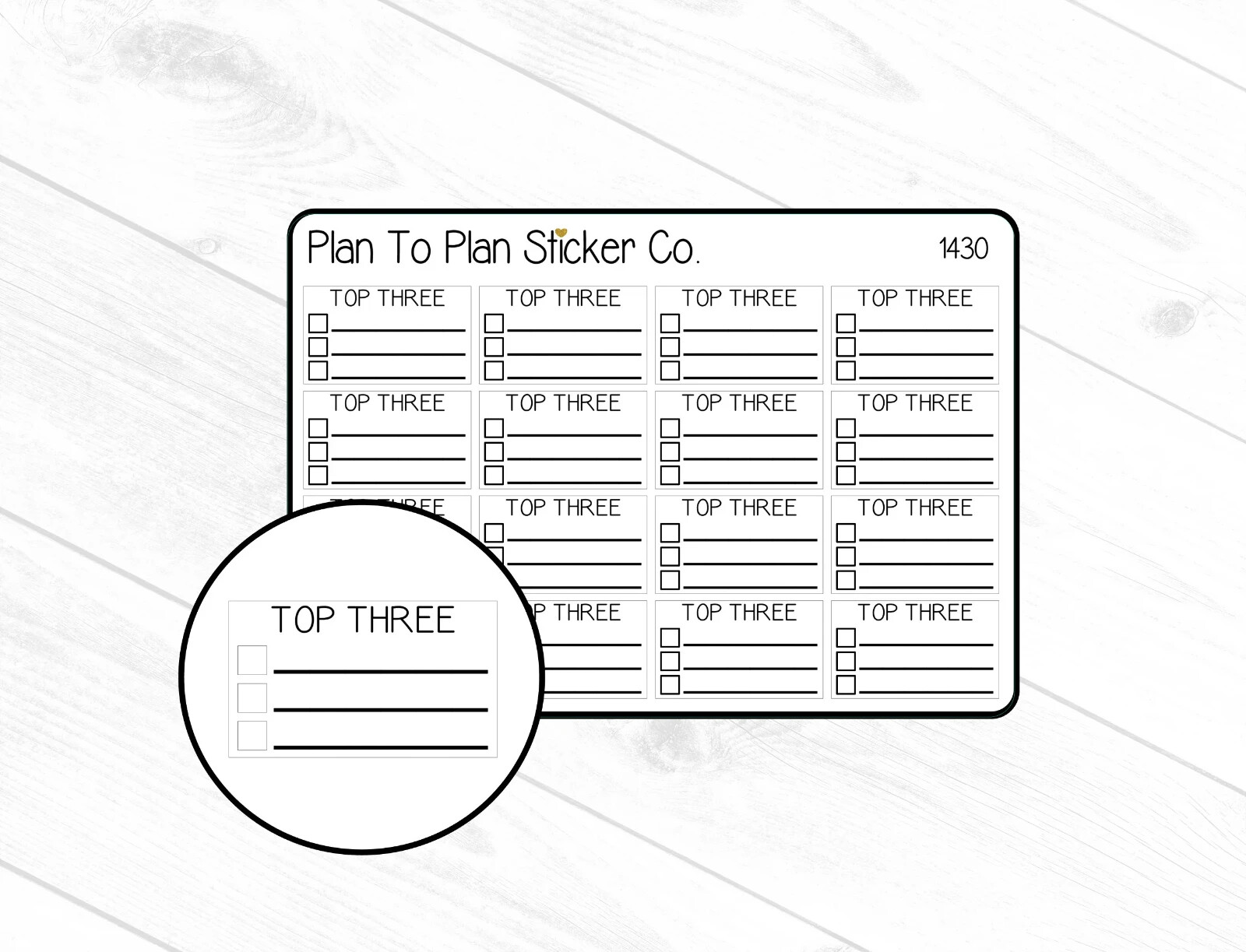 1430~~Top Three Boxes Planner Stickers. | eBay