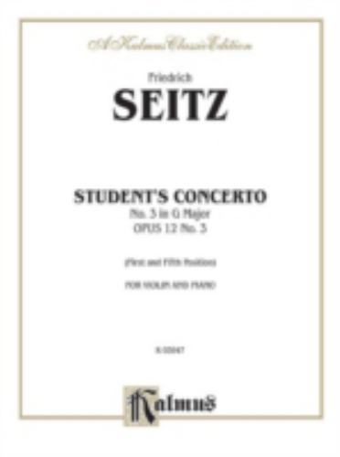 Student's Concerto No. III in G Minor, Op. 12 by Friedrich Seitz (1985 ...