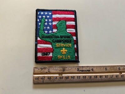 Boy Scouts Sew On Patch Hiawatha Spring Camporee Service Skills 1987 | eBay