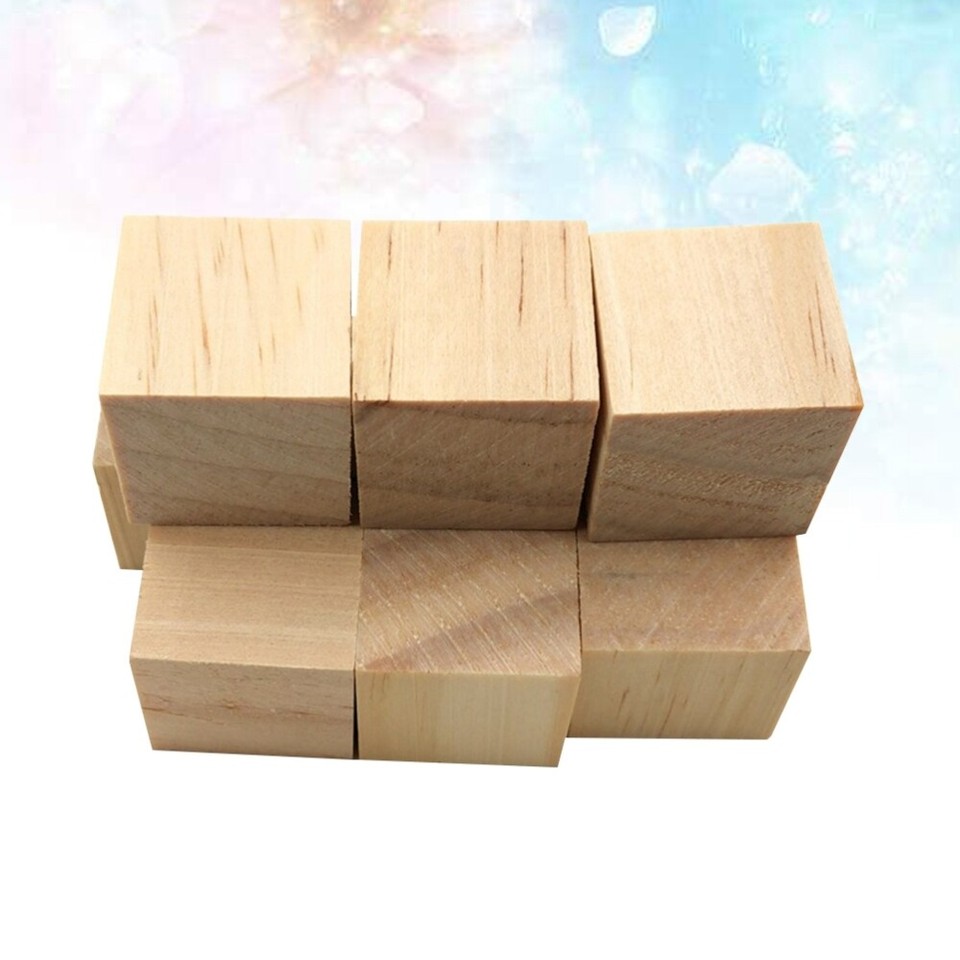 10Pcs 3d wooden cube stackable wood blocks Pine Blocks | eBay