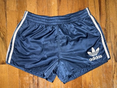 Adidas Nylon Shorts Vintage MEDIUM Sprinter Shiny Satin Retro Glanz ...
