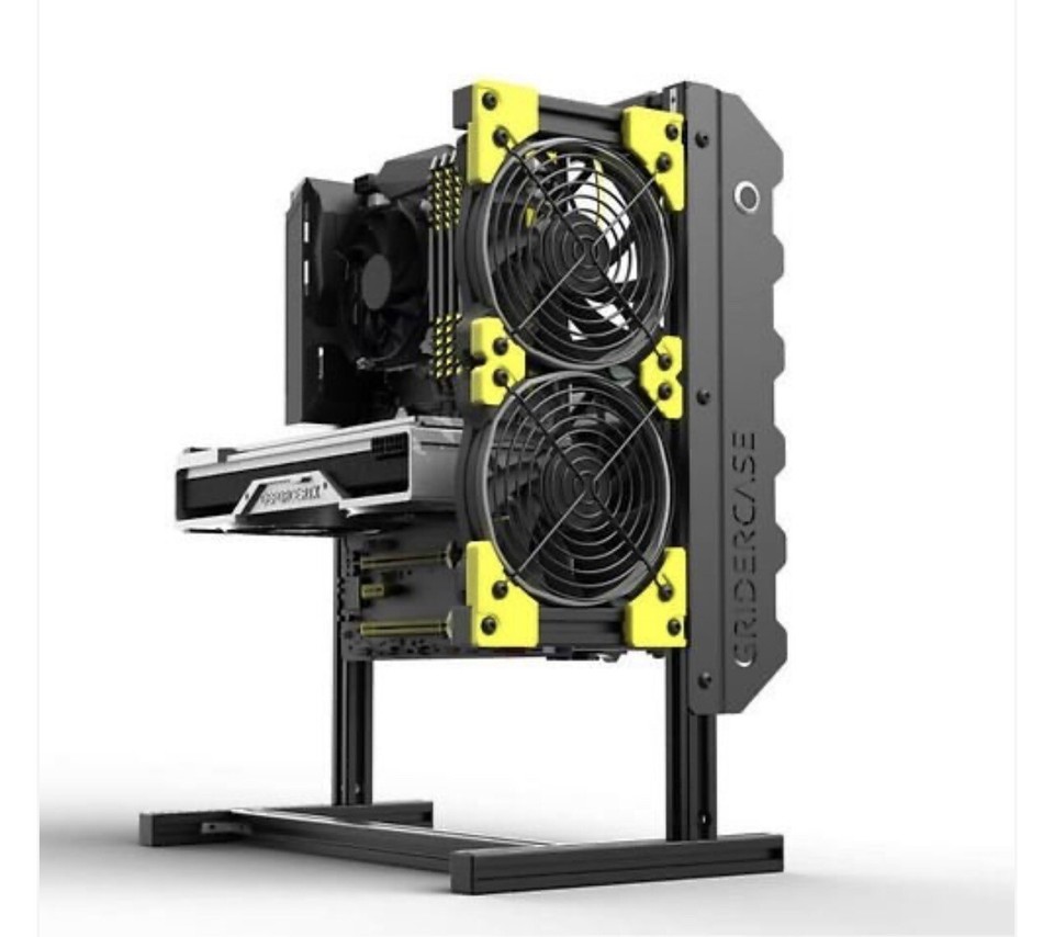 Veddha Grider Alpha Case Open-Air Cooling Design PC Gaming Desktop Case ...