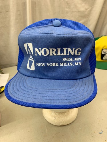 trucker hat baseball cap Vintage Snapback Mesh Norling Svea MN New York ...