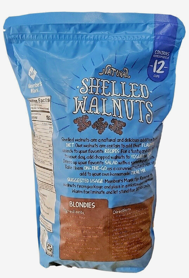 Member's Mark Natural Shelled Walnuts 3 Lbs 313113226275| eBay