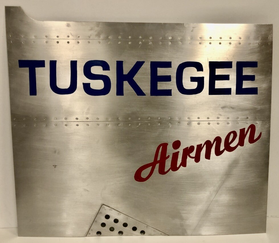 Nose Art Aluminum Hand Painted Nose Art Panel On Riveted Aircraft