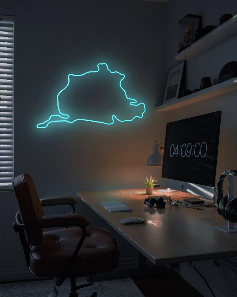 Nürburgring Track Neon Sign, F1 Track Neon Sign, Nürburgring , F1 Track ...