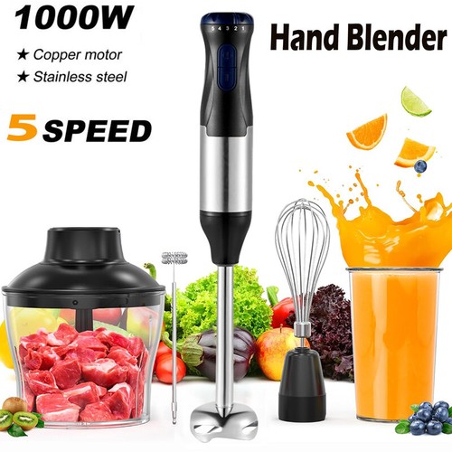 4 in 1 Hand Blender Food Mixer Stick Set Processor Electric Whisk ...