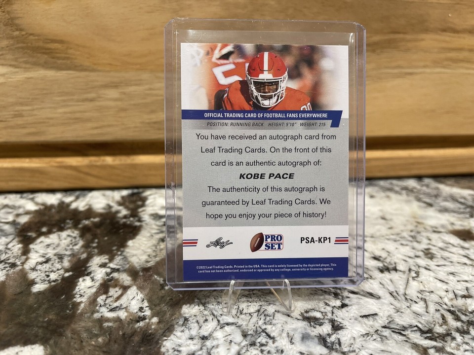 Kobe Pace 2022 Leaf Pro Set Auto Clemson Autograph Rookie BLUE | eBay