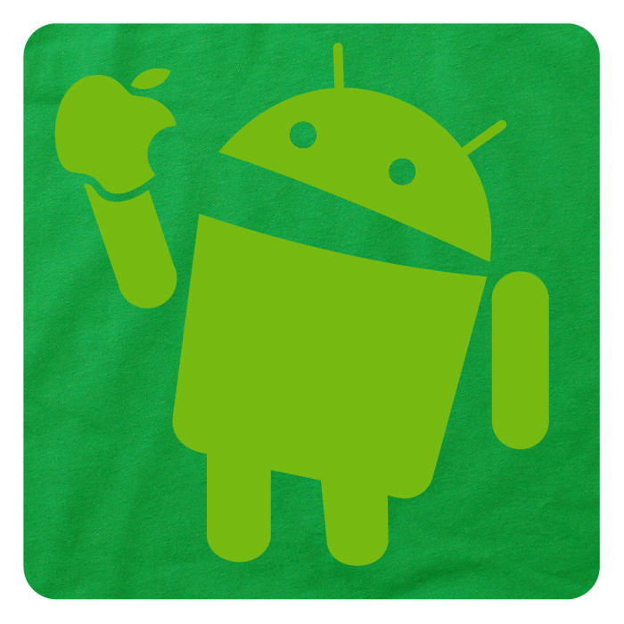 Android Eats Apple Super Soft Cotton T-Shirt FUNNY & Nerdy computer ...