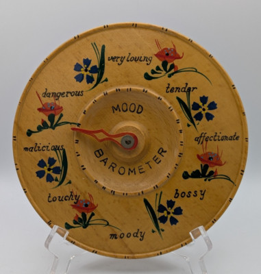 VTG Painted Wood Mood Barometer, mood indicated w/ dial, mid century | eBay