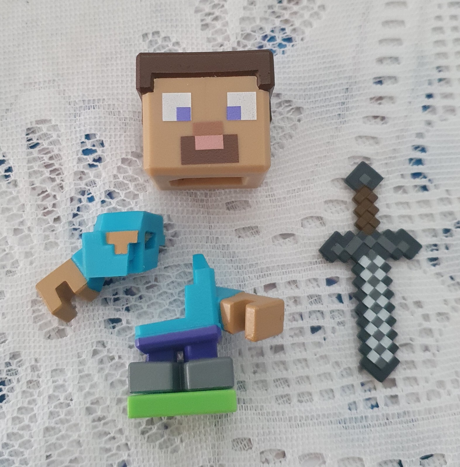 Minecraft Steve Mini Figure Mining Diamond Mattel | eBay Australia