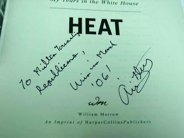 ARI FLEISCHER Autographed - TAKING HEAT Book - Press Secretary Fox News ...