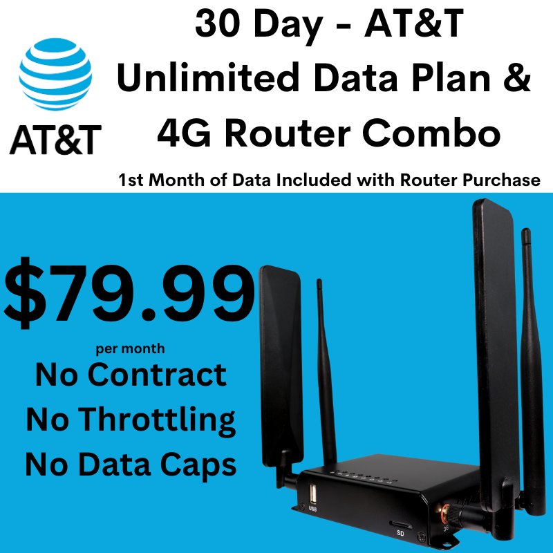 $79.99 Monthly AT&T Unlimited Data Plan & 4G Router w/1st Month Data ...