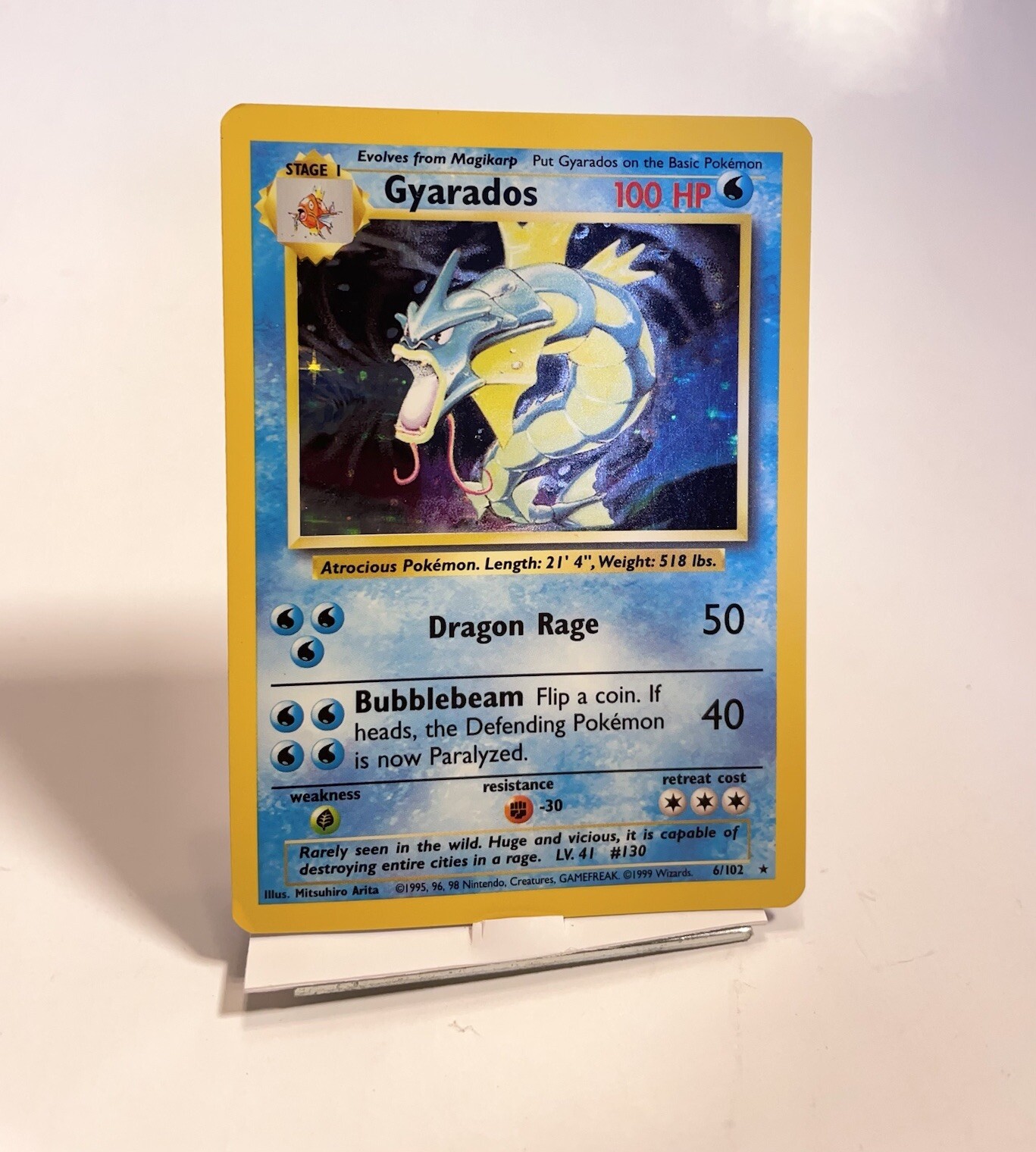 Gyarados Pokemon Card TCG Base Set 6/102 Holo Rare 1999 WOTC | eBay