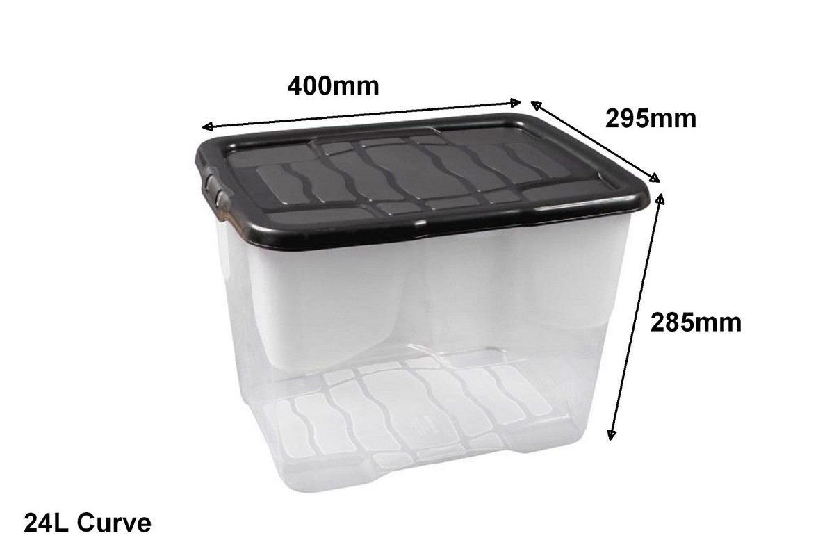 Medium Clear Plastic Storage Boxes Really Useful Clear Plastic Storage