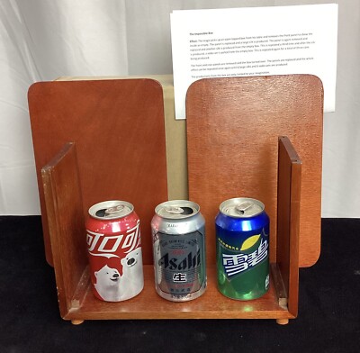 IMPOSSIBLE BOX MAGIC TRICK W INSTRUCTIONS TRI OPEN BOX PRODUCES CANS ...
