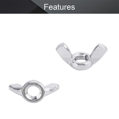 M3/4/5/6/8/10 Butterfly Wing Nuts 304 Stainless Steel Metric Wingnut ...