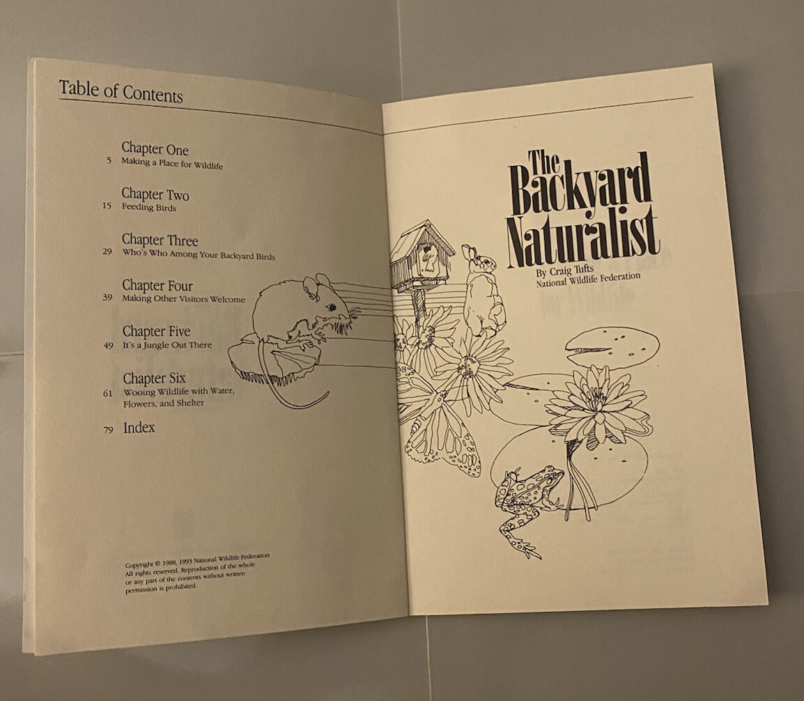 The+Backyard+Naturalist+by+Craig+Tufts+%281988%2C+Trade+Paperback%29 ...