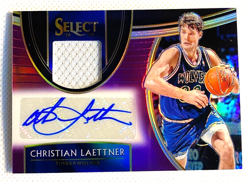 SP #D /65 CHRISTIAN LAETTNER SELECT PRIZM AUTO JERSEY SIGNATURE ...