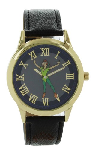 Disney's Peter Pan gold tone Rotating disc second hand Watch | eBay