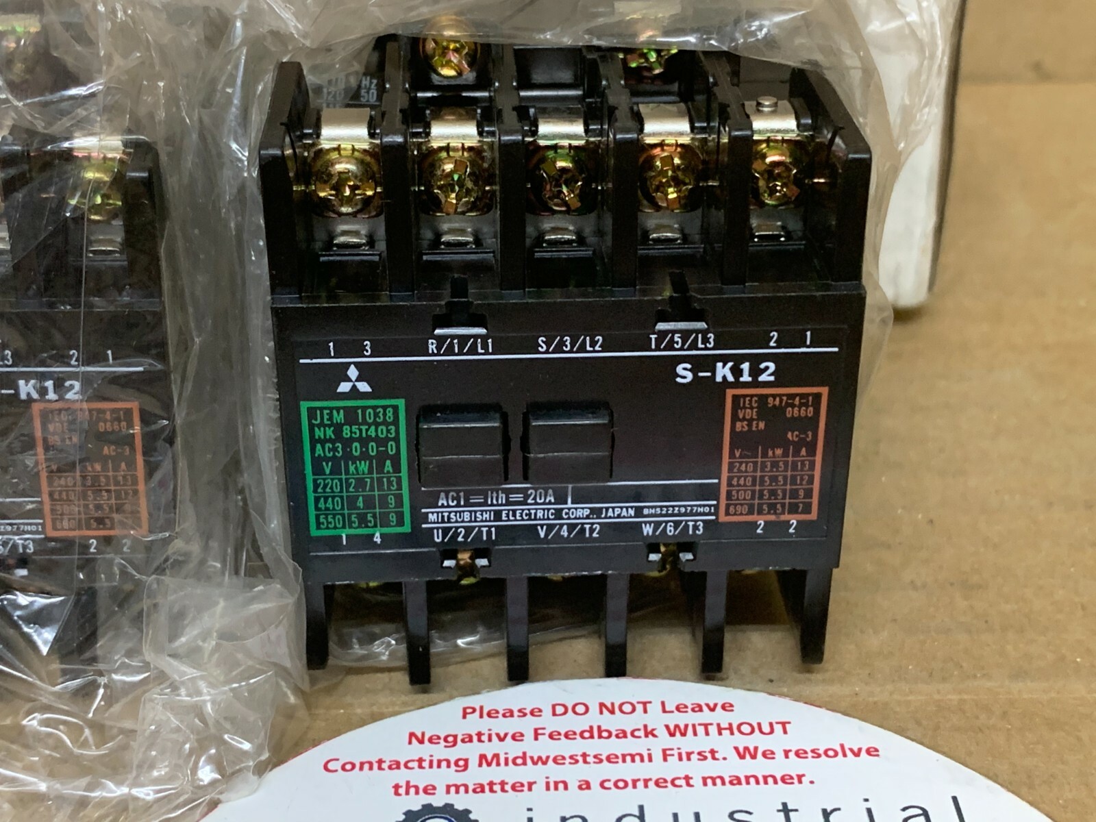 NEW LOT OF 3 MITSUBISHI S-K12 | SK12 MAGNETIC CONTACTOR ...