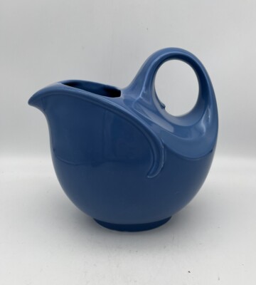 Hall China Co. Peacock Blue Large Loop Handle Jug Pitcher 9-cup 1930s ...