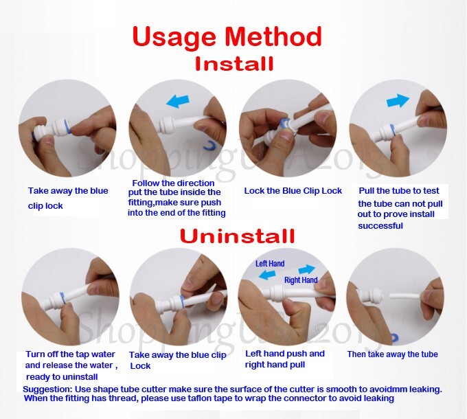 5PCS Check Valve 1/4" One Way Push Fit Straight Quick Connect Water ...