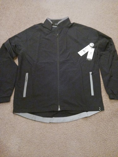 New Kenneth Cole Golf Jacket Black Full Zip Men's Large Lightweight ...