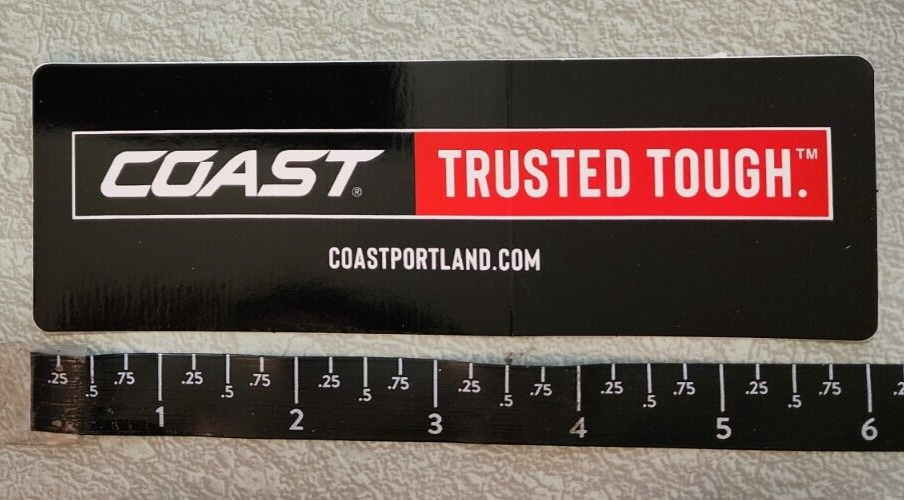 Coast Trusted Tough Flashlight Portland LED Black Vinyl Decal Sticker ...