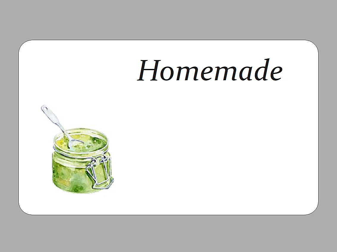 x21 Homemade Green Chutney Jar Stickers Preserve Labels Space for Own ...