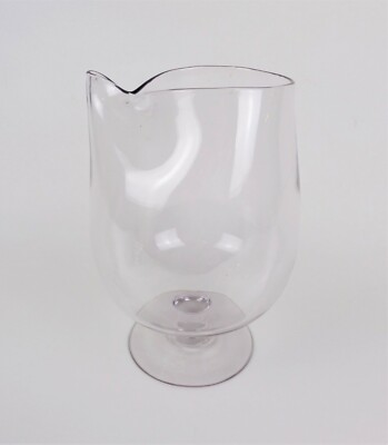 Vintage Mid Century Pinched Spout Martini Pitcher Footed Pedestal Clear ...