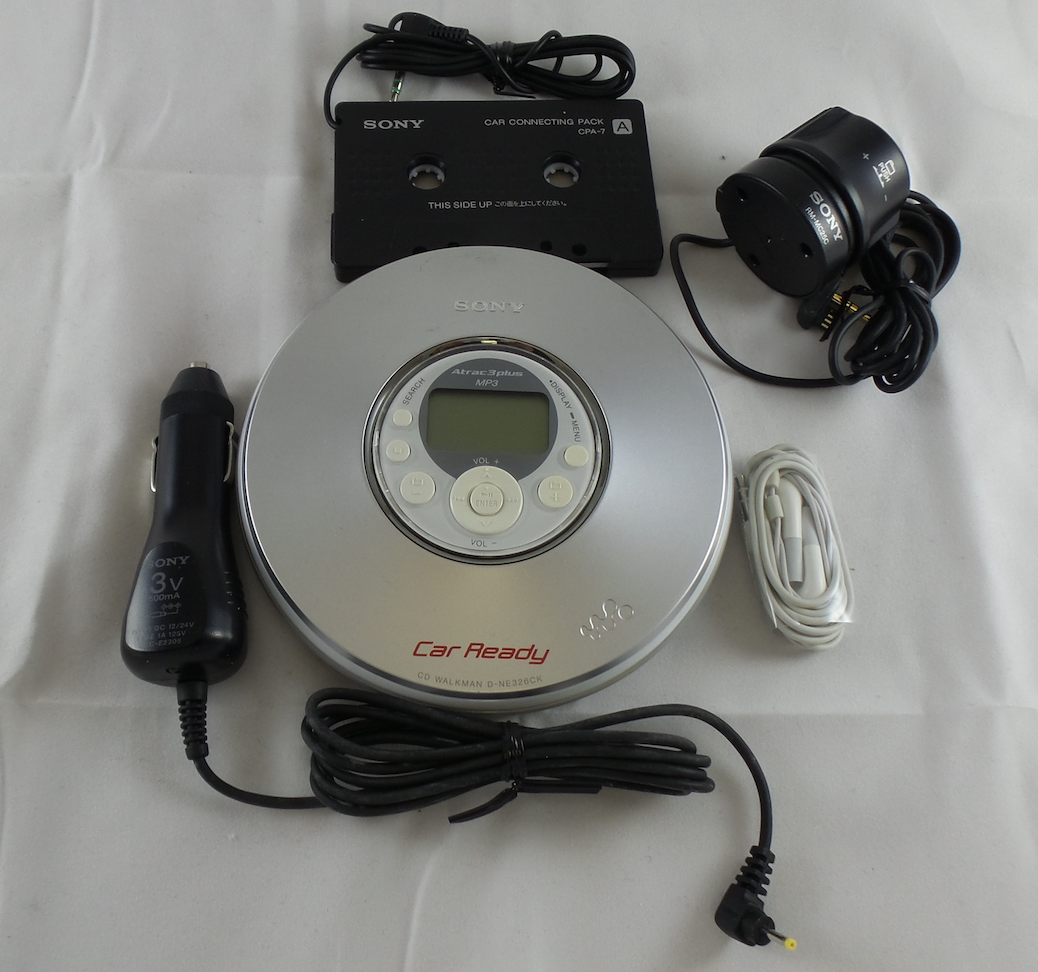Sony MP3/ATRAC Walkman Portable CD Player with Car Kit (D-NE326CK/C) | eBay