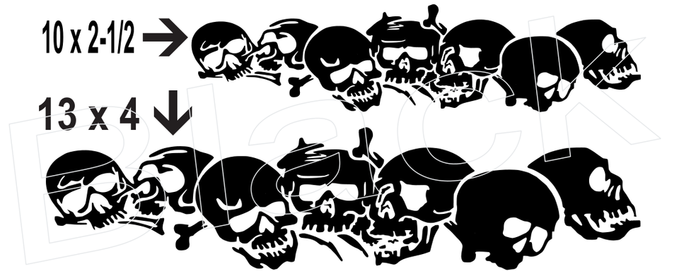 7 SKULL STRIP ~ DECAL / STICKER ~ 3 SIZE OPTIONS | eBay