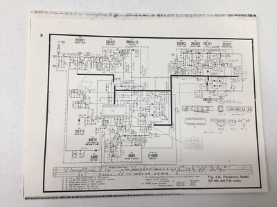 Vintage Panasonic RF-900 Schematic Diagram AM FM Radio | eBay