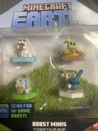 Minecraft Earth Boost Minis Play Scan 4 Pack Polar Bear Wolf Rabbit ...