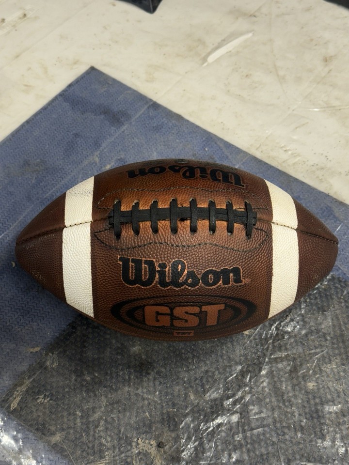 Wilson GST TDY Youth (12-14yr) Leather Football Refurbished New Bladder ...