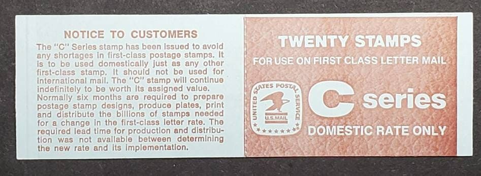 One Booklet of Twenty C Series U.S. Postage Stamps #1948a / 20 Cent ...