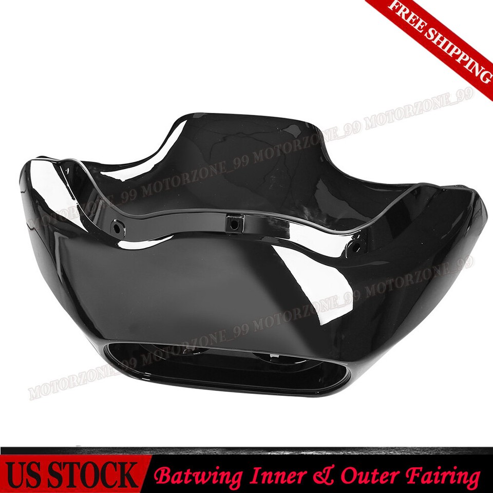 Vivid Black Front Inner & Outer Fairings Fit For Harley CVO Road Glide ...