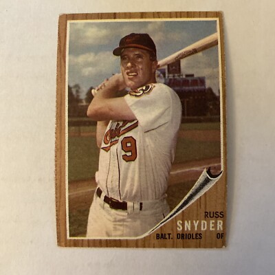 1962 Topps Baseball Russ Snyder Baltimore Orioles Card #64 | eBay