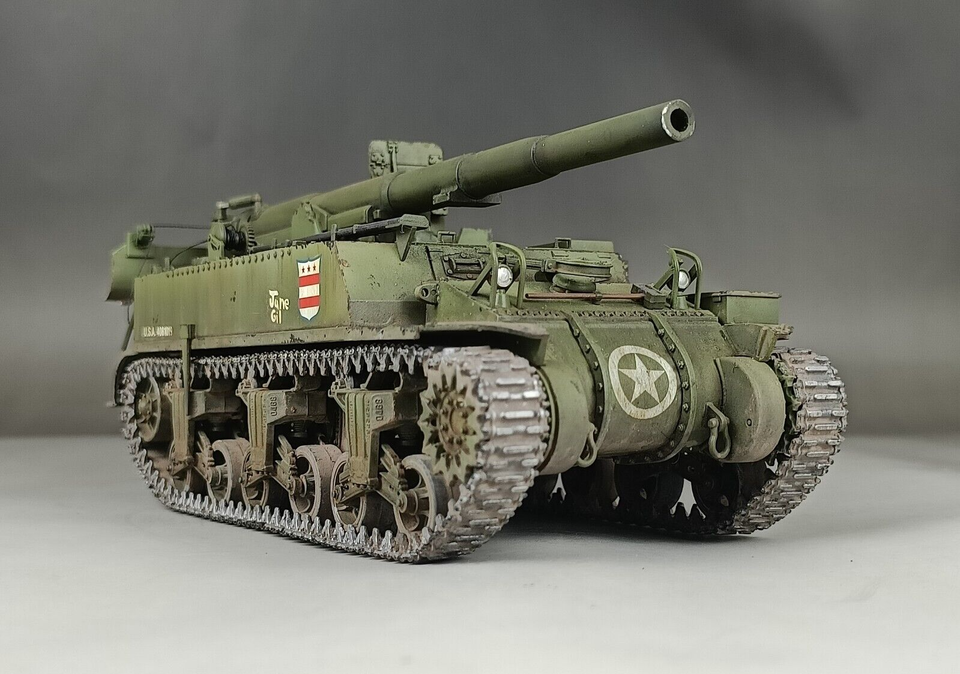 1/35 Built WWII U.S M12 155mm Gun Motor Carriage Howitzer Model | eBay